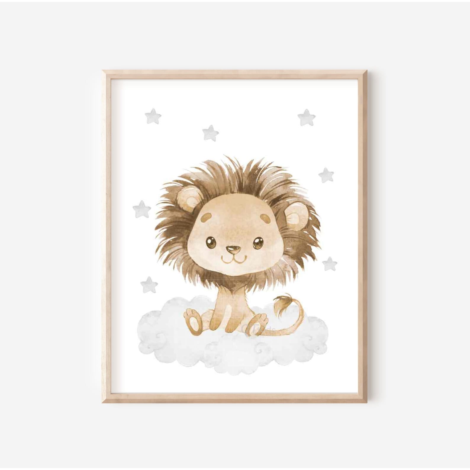 Gender Neutral Animal Nursery Prints, Elephant Lion Giraffe Safari ...