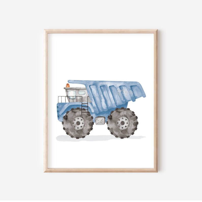 Construction Trucks Prints, Construction Nursery Decor, Boy Room Wall ...
