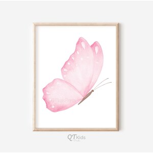 Butterfly Wall Art, Girl Nursery Printable Wall Art, Kids Room Wall Art ...