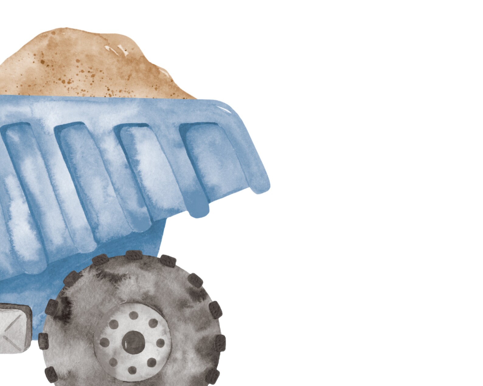 Watercolour Construction Trucks Prints, Construction Nursery Decor, Boy ...