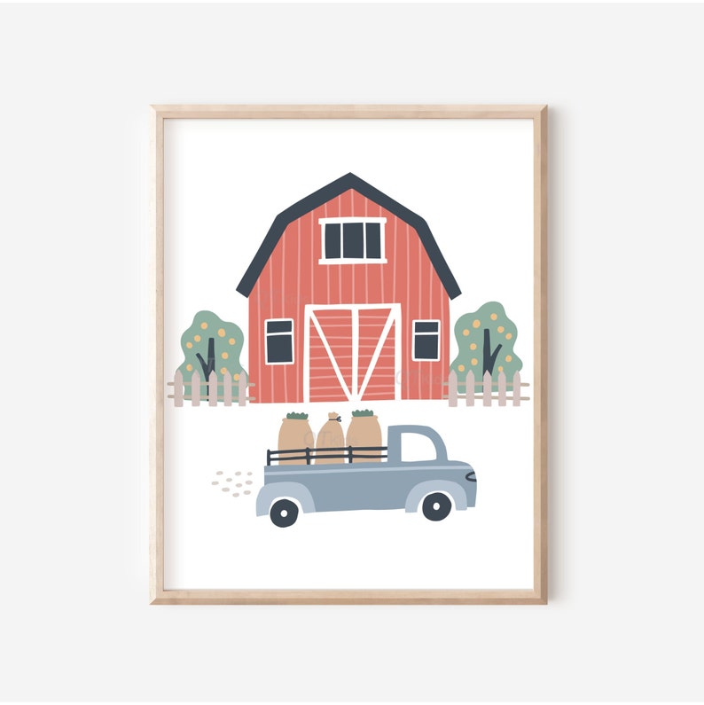 Farm Alphabet Numbers Prints ABC Poster Numbers 1-10 - Etsy