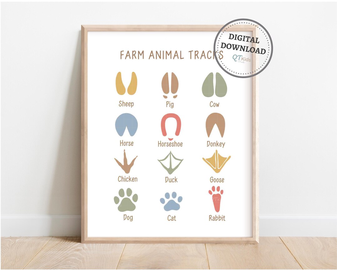Farm Alphabet Numbers Prints, ABC Poster, Numbers 1-10, Pre-school ...