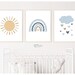 Sun Cloud Rainbow Hearts Prints, Boy Nursery Printable Wall Art ...