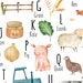Farm Alphabet Print, ABC Poster, Pre-school Learning Posters, Farm ...