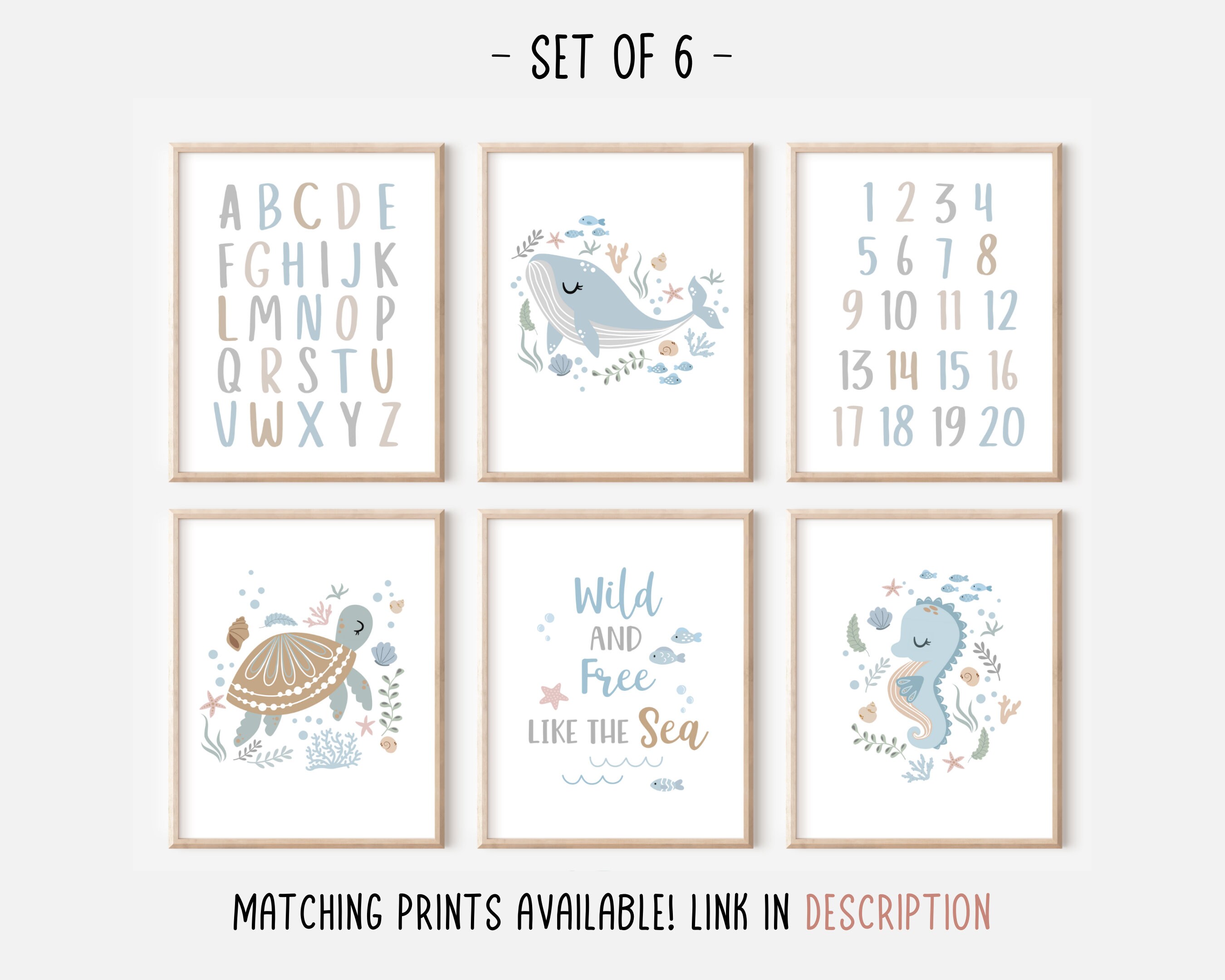 Nautical Ocean Animal Poster Sea Turtle Nursery Print Sea - Etsy