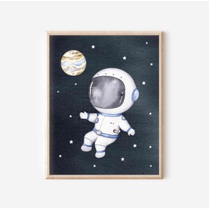 Space Nursery Prints, Boy Room Printable Wall Art, Space Playroom Decor ...