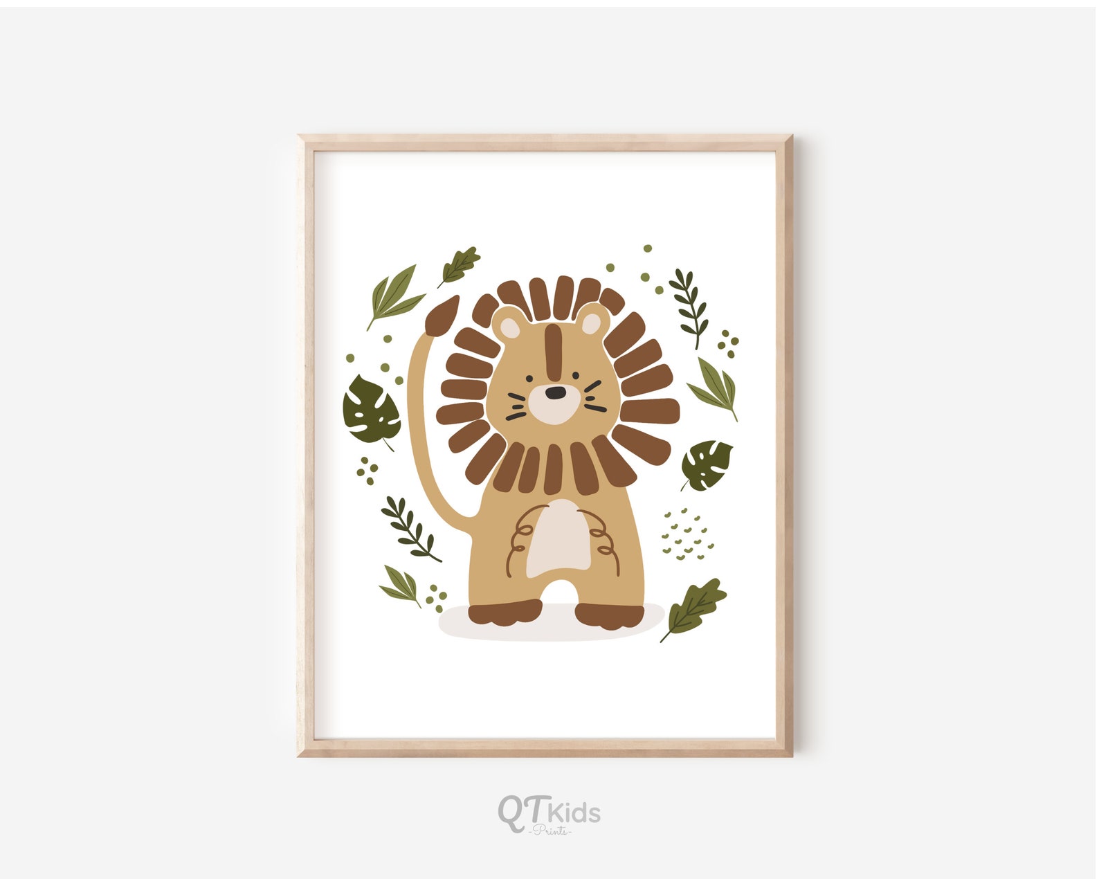 Safari Animal Nursery Prints, Jungle Animal Kids Room Wall Decor ...
