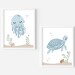 Under the Sea Nursery Prints, Ocean Animal Printable Wall Art, Neutral ...