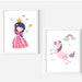 Princess ABC Prints Girl Nursery Print Set of 6 Playroom - Etsy