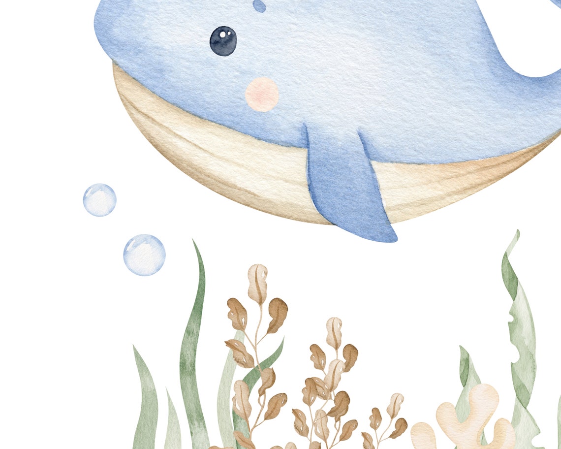 Under the Sea Nursery Prints, Nautical Ocean Animal Posters, Neutral ...