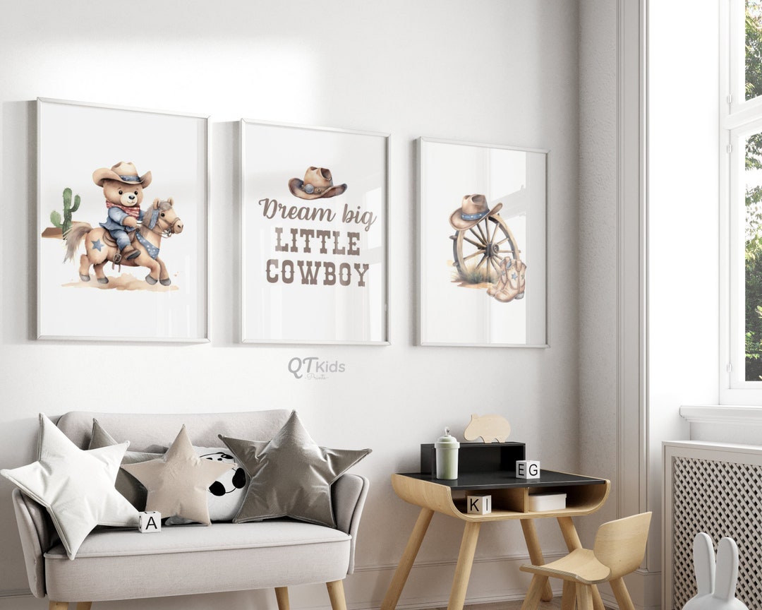 Cowboy Nursery Prints, Boy Room Printable Wall Art, Western Cowboy ...
