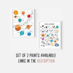 Solar System Kids Printable Wall Art, Montessori Printable, Homeschool ...