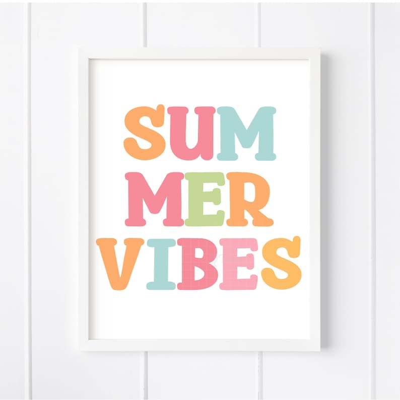 Summer Girl Room Printable Wall Art, Popsicle Ice Cream Beach Prints ...