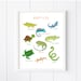 Reptiles Print, Kids Educational Poster, Classroom Poster, Home School ...