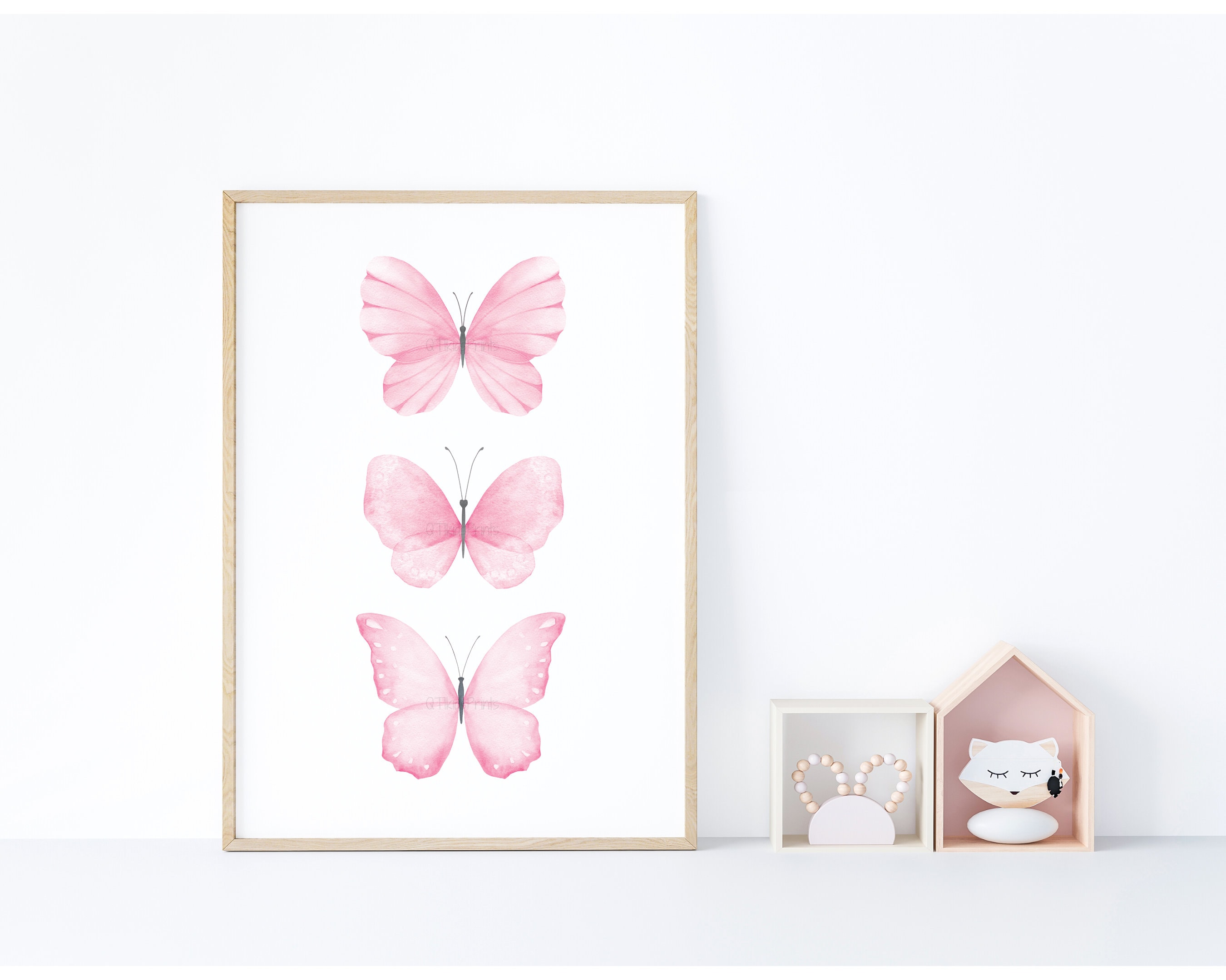Butterfly Wall Art, Girl Nursery Printable Wall Art, Kids Room Wall Art ...
