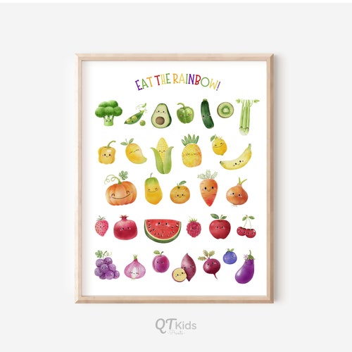 Fruits Vegetables Educational Prints Classroom Printable - Etsy Canada