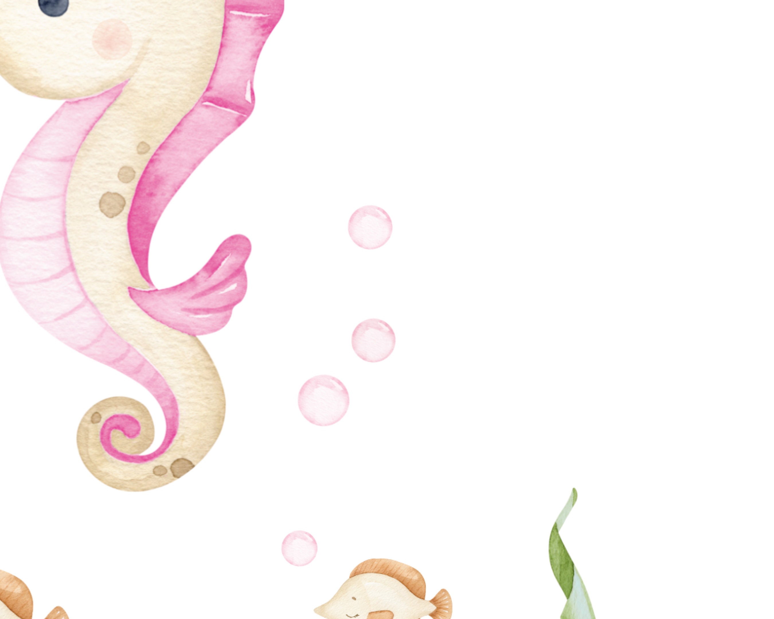 Sea Animal Prints Set Under the Sea Nursery Prints Girl - Etsy