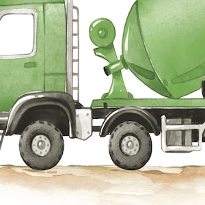 Construction Truck Nursery Prints, Transport Vehicles Wall Art ...
