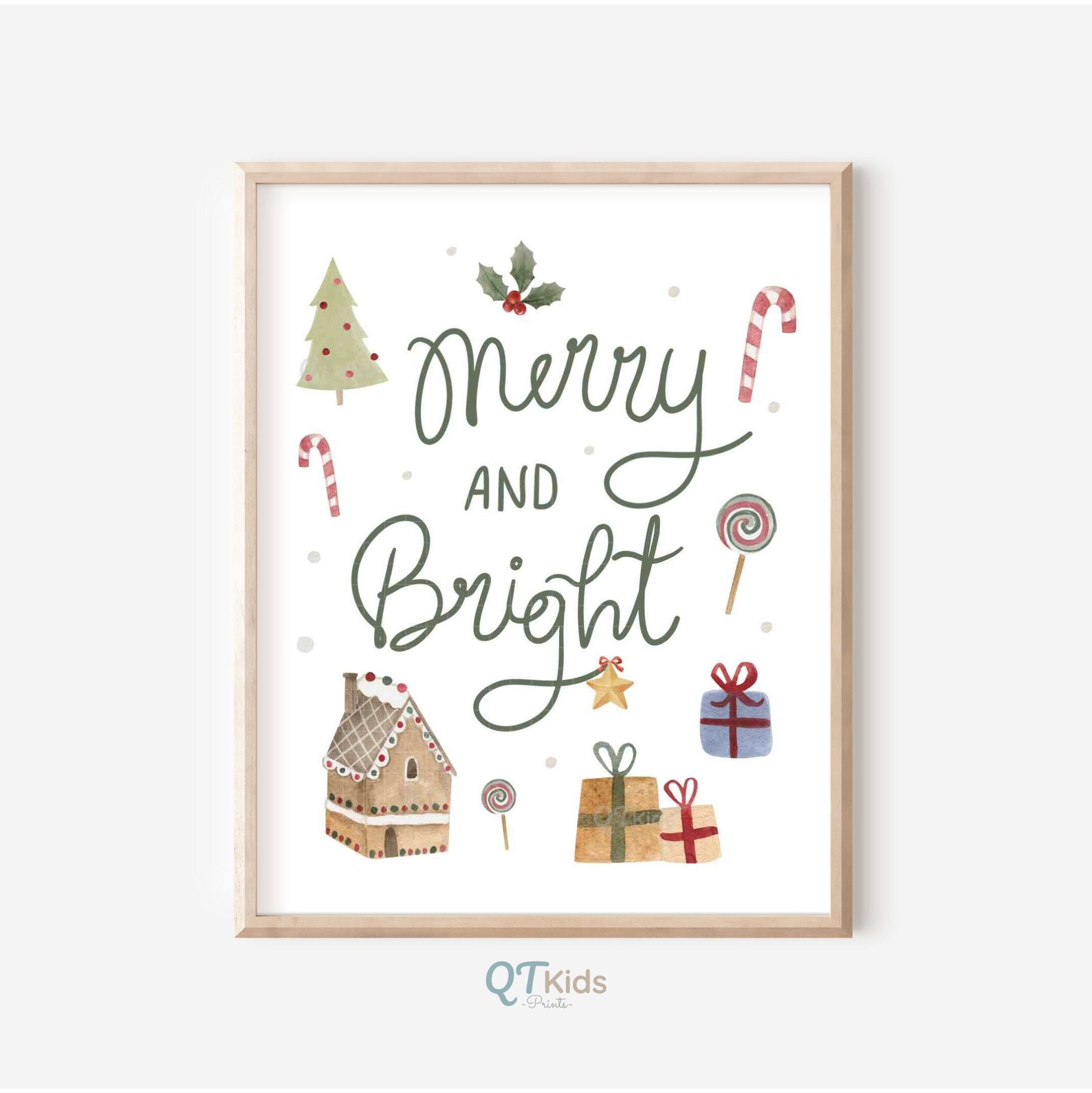 Christmas Prints, Kids Room Xmas Decor, Playroom Printable Wall Art ...