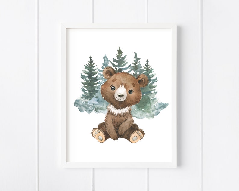 Woodland Animal Prints Forest Animal Nursery Decor Kids Room - Etsy