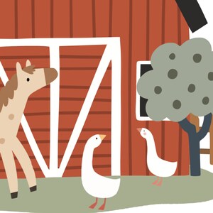 Farm Nursery Prints, Farm Animal Printable Wall Art, Kids Room Farm ...