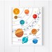 Solar System Kids Printable Wall Art, Montessori Printable, Homeschool ...