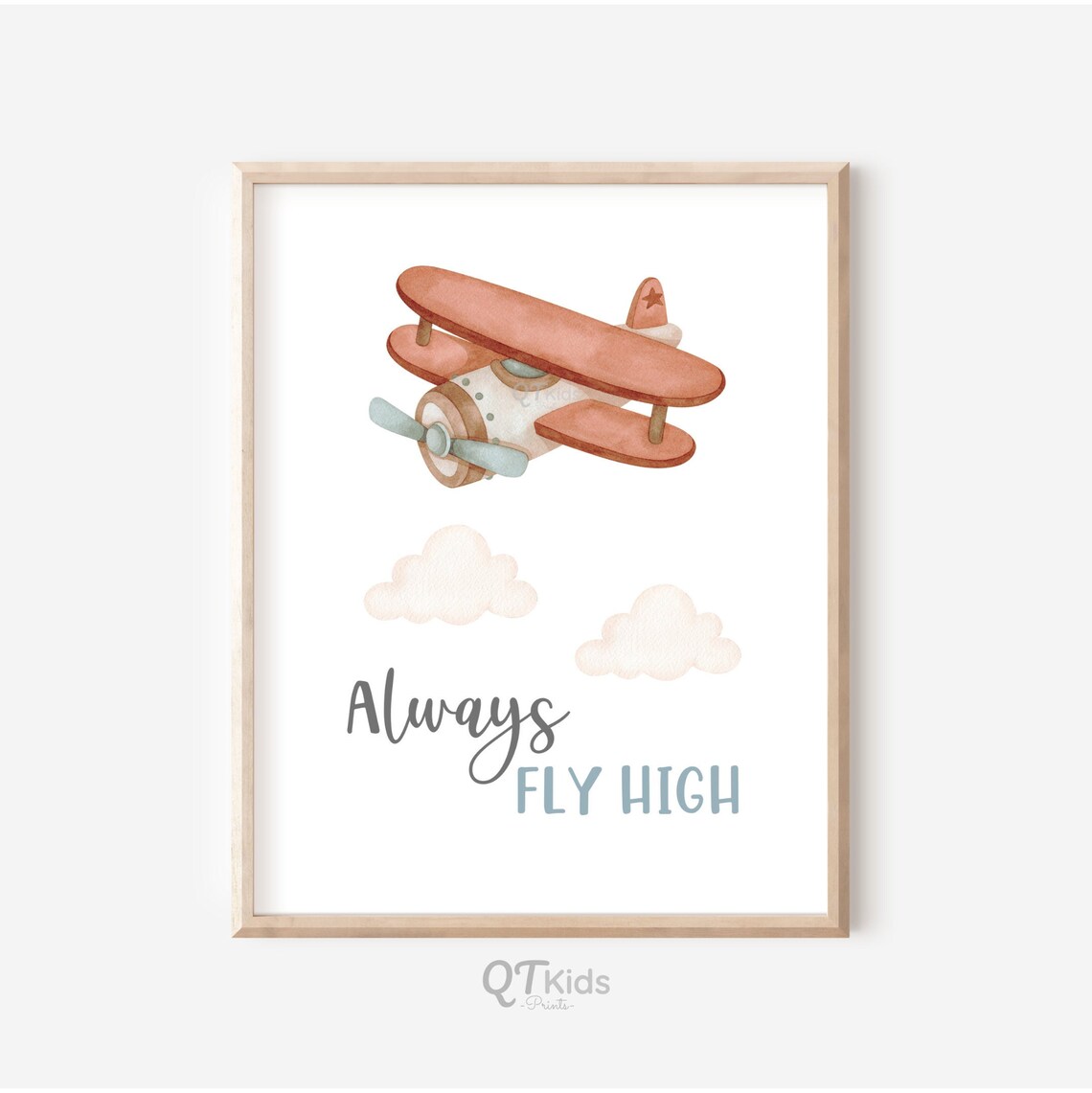 Airplane Nursery Prints Fly High Dream Big Boy Nursery - Etsy