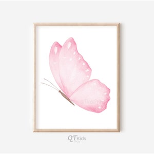 Butterfly Wall Art, Girl Nursery Printable Wall Art, Kids Room Wall Art ...
