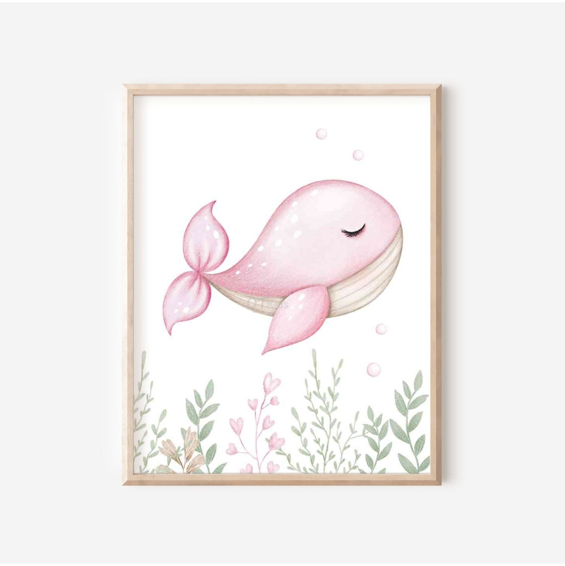 Sea Animal Wall Art, Under the Sea Nursery Decor, Girl Nursery Prints ...
