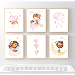 Fairy Prints, Girl Nursery Printable Wall Art, Fairy Playroom Decor ...