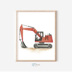 Construction Truck Nursery Prints, Transport Vehicles Wall Art ...