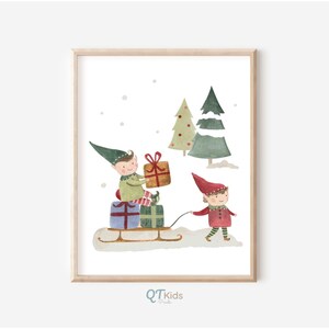 Christmas Prints, Kids Room Xmas Decor, Playroom Printable Wall Art ...