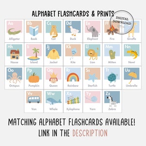 Number Prints & Flashcards, Classroom Printable Wall Art, Montessori ...