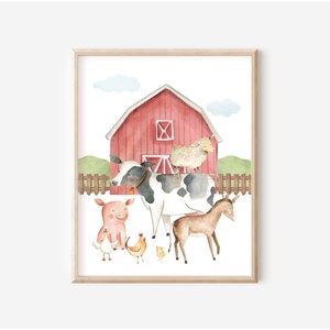 Farm Alphabet Numbers Prints, ABC Poster, Numbers 1-10, Pre-school ...