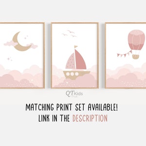 Girl Nursery Room Printable Wall Art, Pink Girl Room Decor, Boho ...