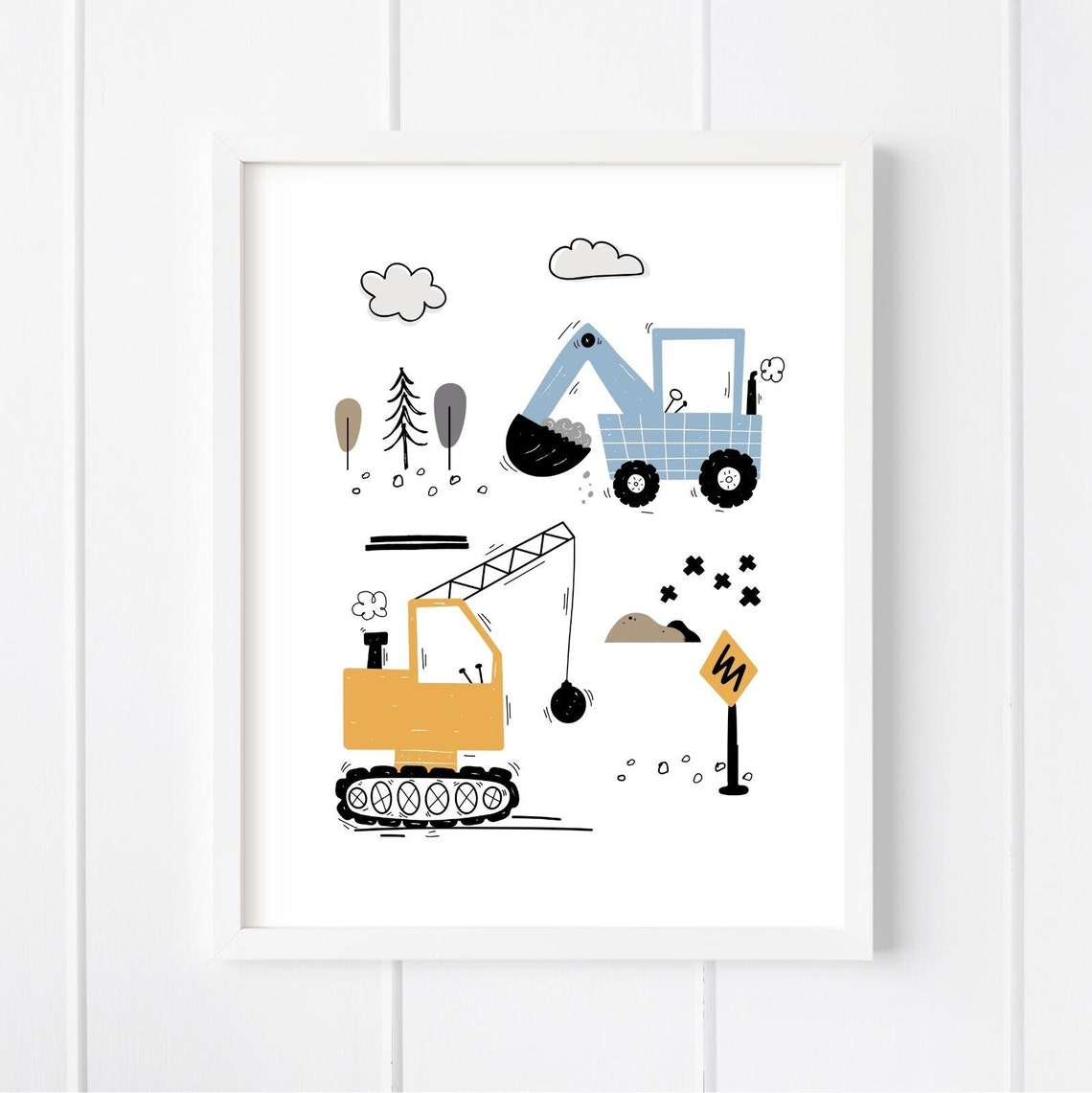 Construction ABC Posters Boy Nursery Alphabet Prints | Etsy