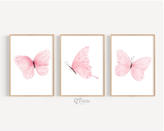 Butterfly Wall Art Girl Nursery Printable Wall Art Kids Room - Etsy