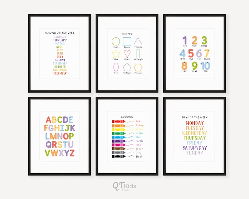 Educational Prints ABC Posters Classroom Printable Kids - Etsy