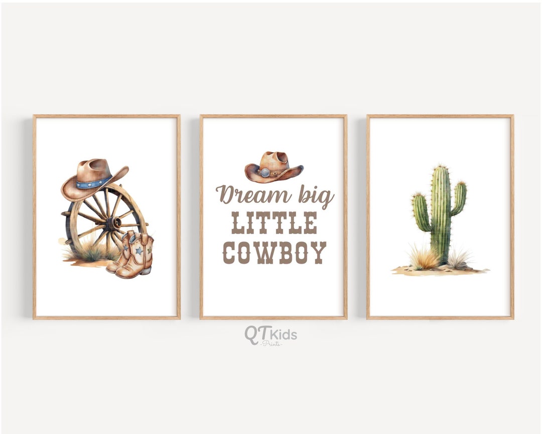 Cowboy Nursery Prints, Boy Room Printable Wall Art, Western Cowboy ...