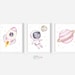Pink Outer Space Nursery Prints Girl Room Printable Wall Art - Etsy
