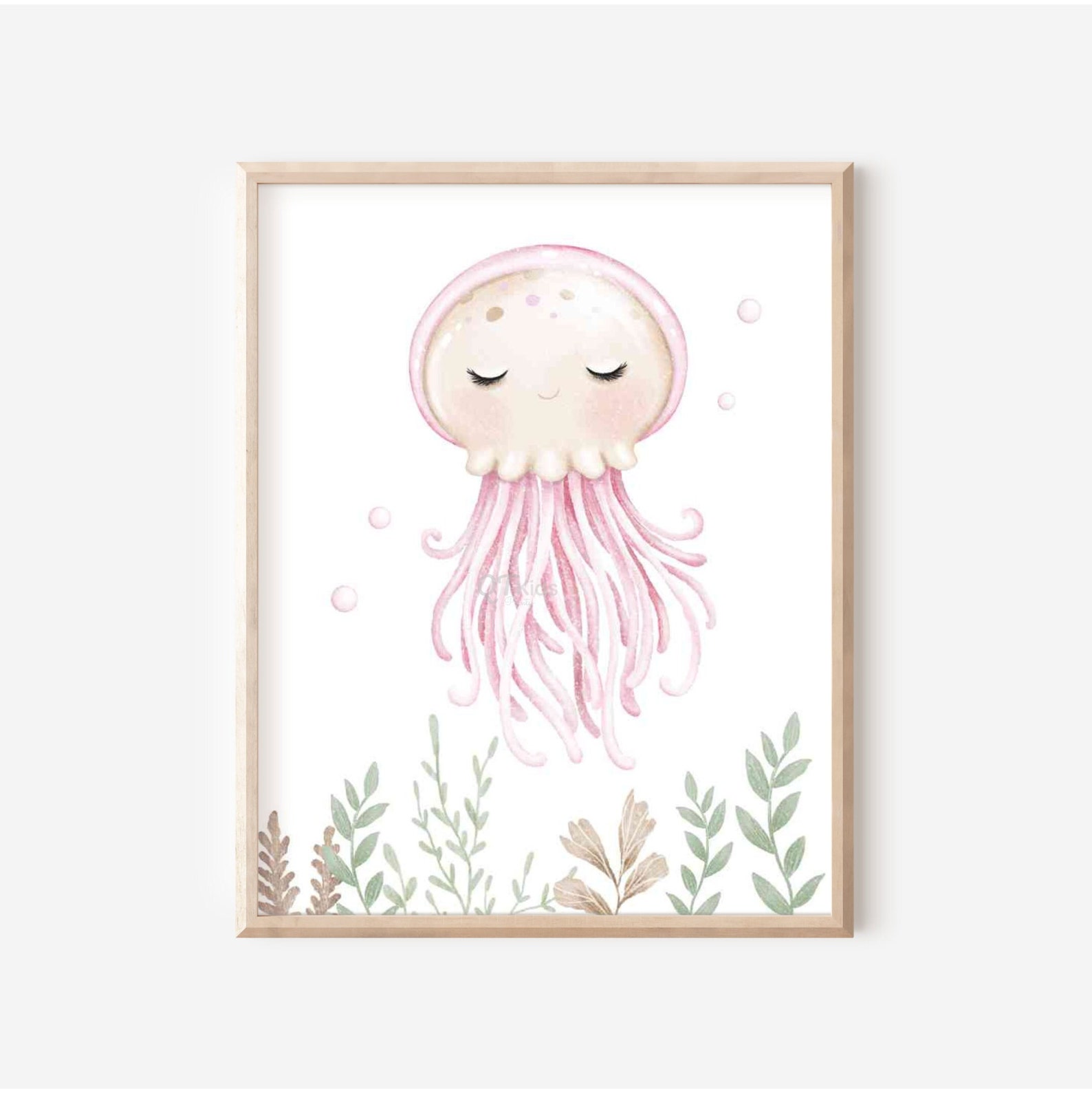 Sea Animal Wall Art, Under the Sea Nursery Decor, Girl Nursery Prints ...