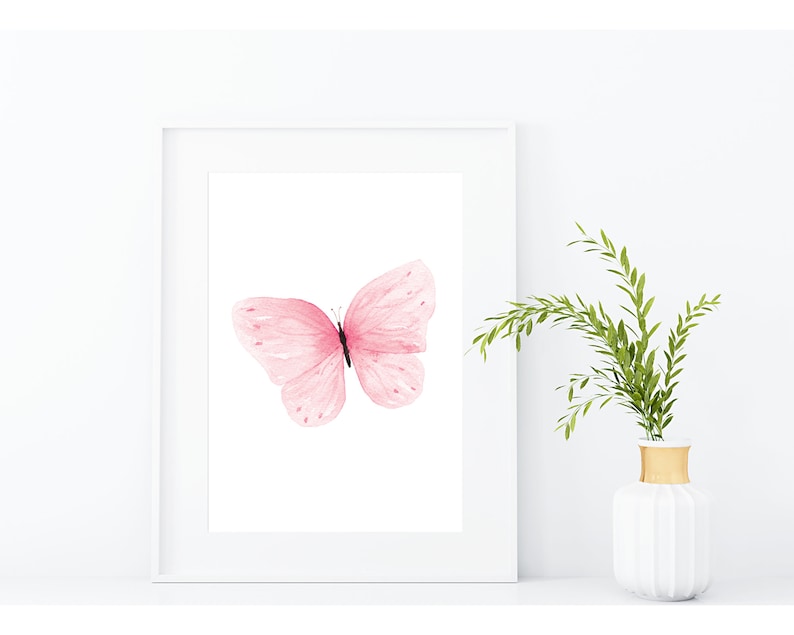 Butterfly Wall Art Girl Nursery Printable Wall Art Kids Room - Etsy