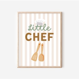 Kids Playroom Wall Art, Kitchen Playroom Decor, Little Chef, Pretend ...