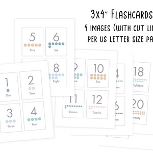 Number Prints & Flashcards, Classroom Printable Wall Art, Montessori ...