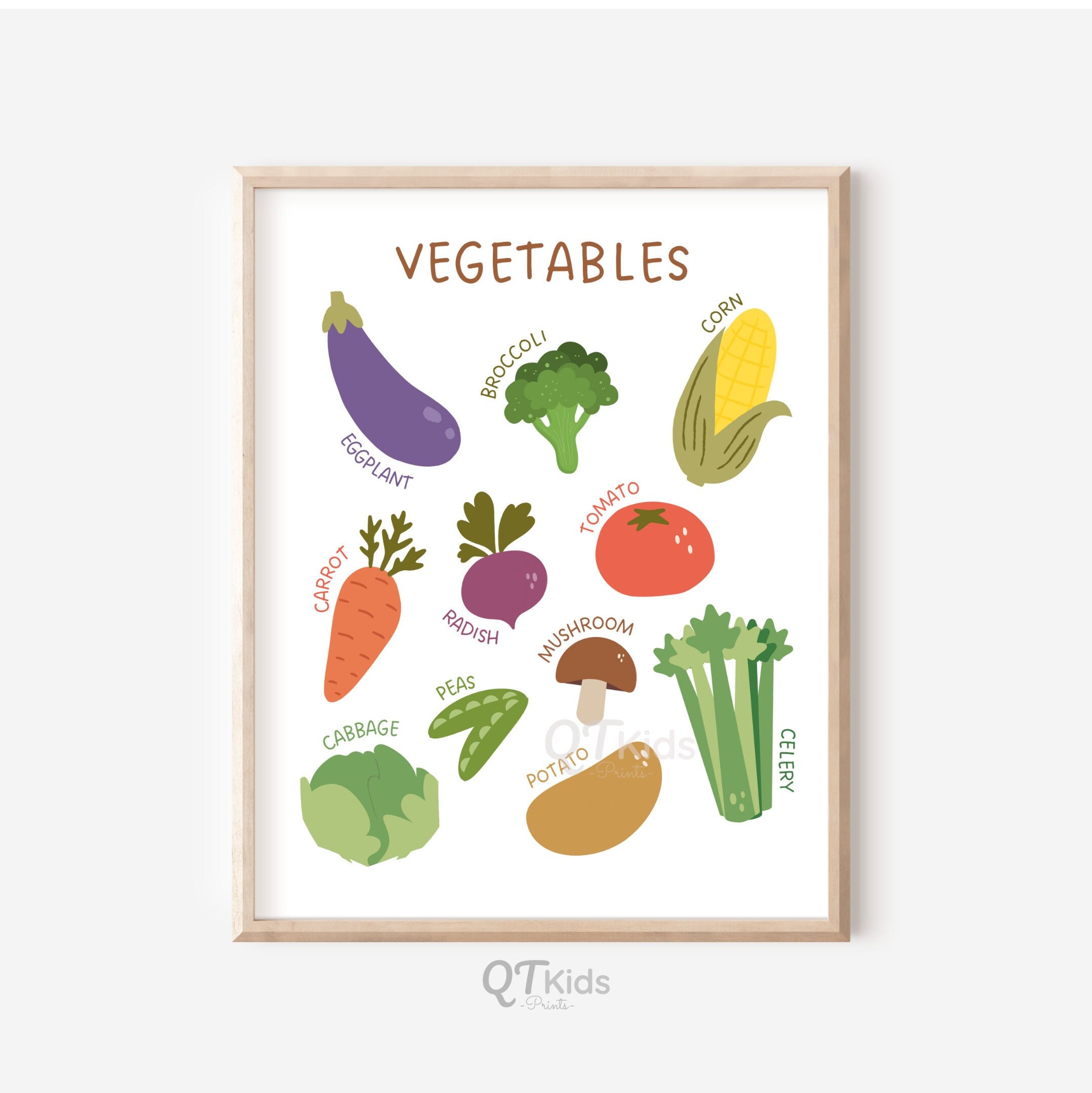 Fruits Vegetables Educational Prints Classroom Printable - Etsy Canada