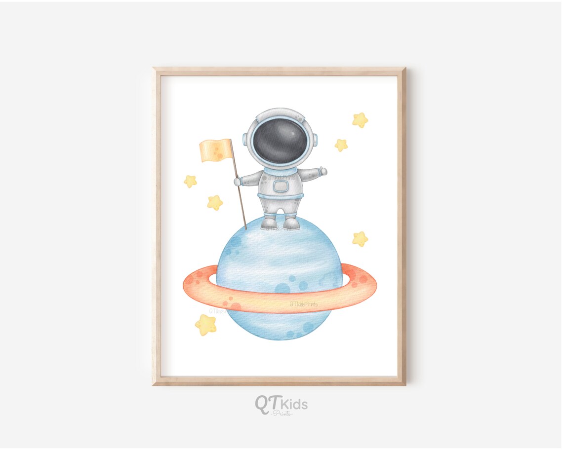 Space Nursery Prints Space Themed Kids Room Decor Planets - Etsy