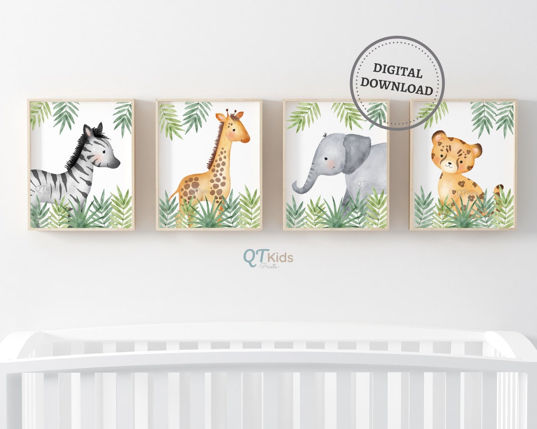 Safari Animals Prints, Safari Nursery Prints, Jungle Kids Room Decor ...