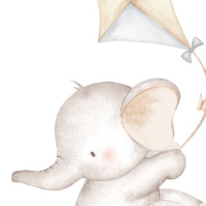 Elephant Nursery Prints, Gender Neutral Nursery Decor, Safari Animal ...