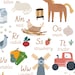Farm Alphabet Numbers Prints, Farm Nursery Wall Art, Farm Kids Room ...
