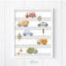 Transport Vehicles Nursery Print, Cars Trucks Printable Wall Art, Boy ...